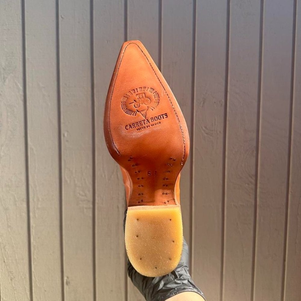 #72 Crocodile Tail Design Western Boot With Detail, S… - Gem